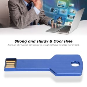 USB Flash Drive, Aluminum Alloy Key Shaped USB 2.0 Memory Stick Pen Drive Black Thumb Drive, Portable USB Drive(32GB)