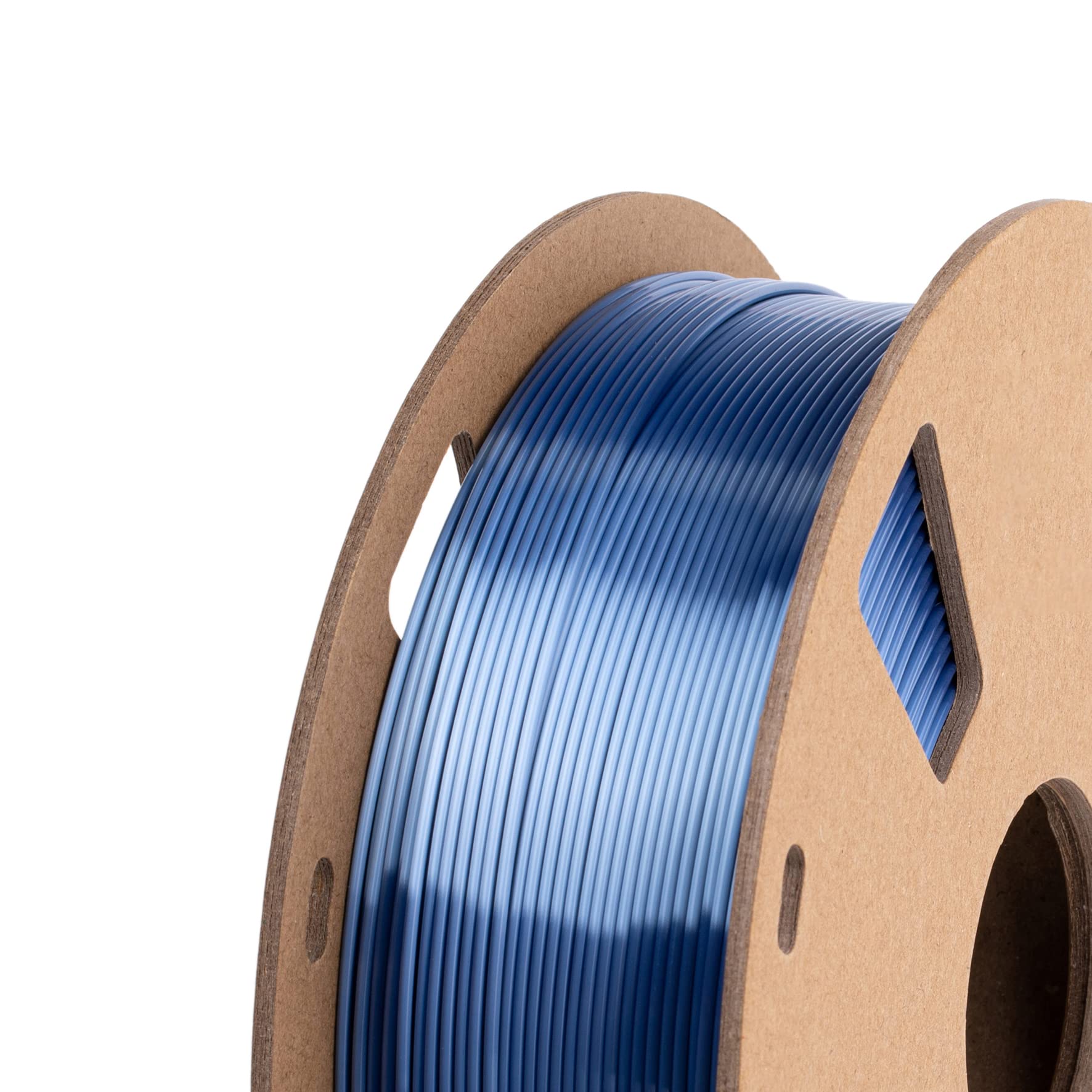 KYUUBI Silk Silver Blue 3D Printer Filament PLA 1.75 mm 1 KG (2.2 LBS) Shine Silky Shiny Silver Blue PLA