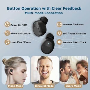 BEBEN T20 True Wireless Earbuds, IPX7 Waterproof Bluetooth Earbuds, 35H Cyclic Playtime Headphones with Charging Case and mic for iPhone Android, in-Ear Stereo Earphones Headset for Sport