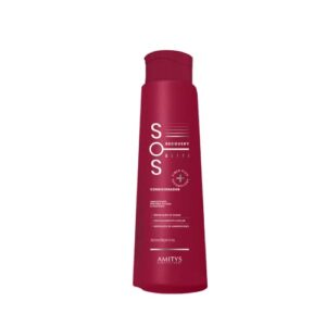 amitys professional sos recovery conditioner, repair damaged hair, hydrating, silky smooth hair, essential amino acids, silk protein, d-panthenol, 300 milliliters