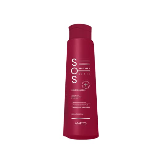 Amitys Professional SOS Recovery Conditioner, Repair Damaged Hair, Hydrating, Silky smooth hair, Essential Amino Acids, Silk Protein, D-Panthenol, 300 milliliters