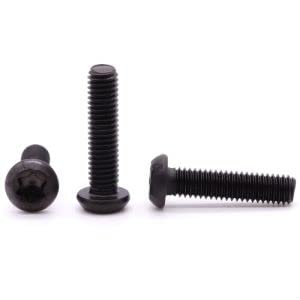 M6-1.0 x 35mm Button Head Torx Drive Machine Screws Bolts, Black Oxide Finish, 10.9 Grade Alloy Steel, Full Thread Coverage UNC, Pack of 30