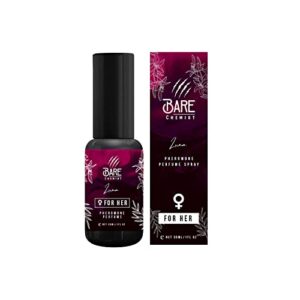 bare chemist luna pheromone perfume for women [attraction formula] - oil perfume infused with pheromones for her [long lasting formula] 1oz. - fruity, sweet, vanilla, floral