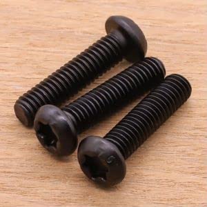 M6-1.0 x 35mm Button Head Torx Drive Machine Screws Bolts, Black Oxide Finish, 10.9 Grade Alloy Steel, Full Thread Coverage UNC, Pack of 30