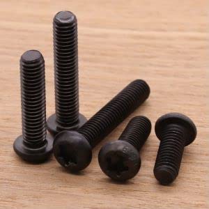 M6-1.0 x 35mm Button Head Torx Drive Machine Screws Bolts, Black Oxide Finish, 10.9 Grade Alloy Steel, Full Thread Coverage UNC, Pack of 30