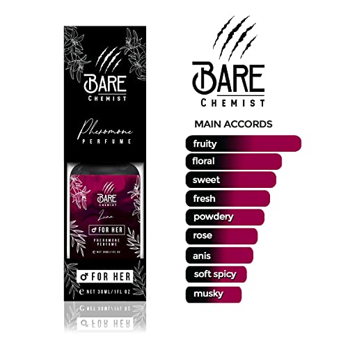 Bare Chemist Luna Pheromone Perfume for Women [Attraction Formula] - Oil Perfume Infused with Pheromones for Her [Long Lasting Formula] 1oz. - Fruity, Sweet, Vanilla, Floral