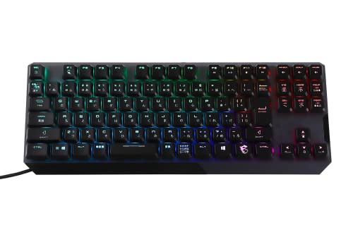 MSI Vigor GK50 Low Profile TKL JP USB Gaming Keyboard Numeric Keypadless KB595 Black