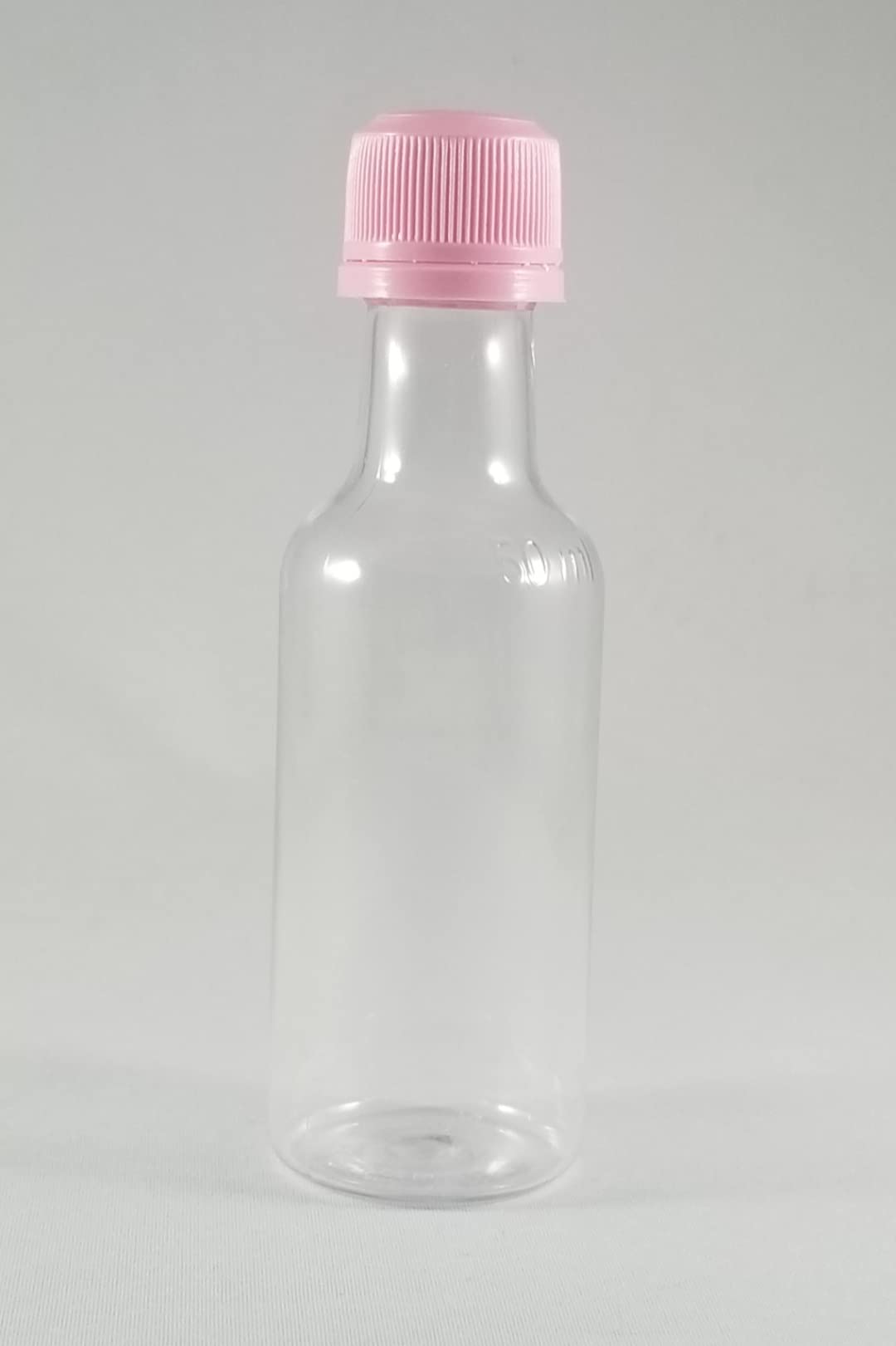 (12) Mini Liquor Bottles 50ml Mini Empty Plastic Alcohol Shot Bottles (Baby Pink)