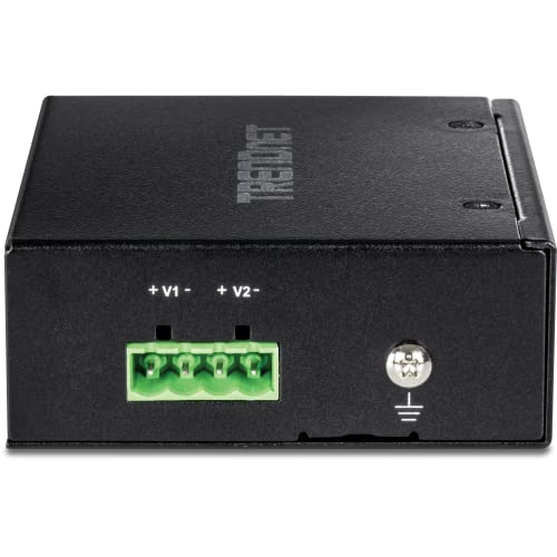 TRENDnet 95W 2-Port Industrial 2.5G PoE++ Injector, Supports PoE IEEE 802.3af, PoE+ IEEE 802.3at, and PoE++ IEEE 802.3bt, Not Compatible with Passive PoE Devices, Black, TI-IG290