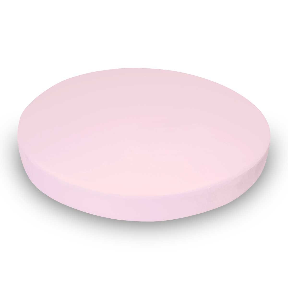 SheetWorld Fitted 100% Cotton Jersey Oval Sheet, Fits Stokke Mini 23 x 29, Baby Pink, Made in USA