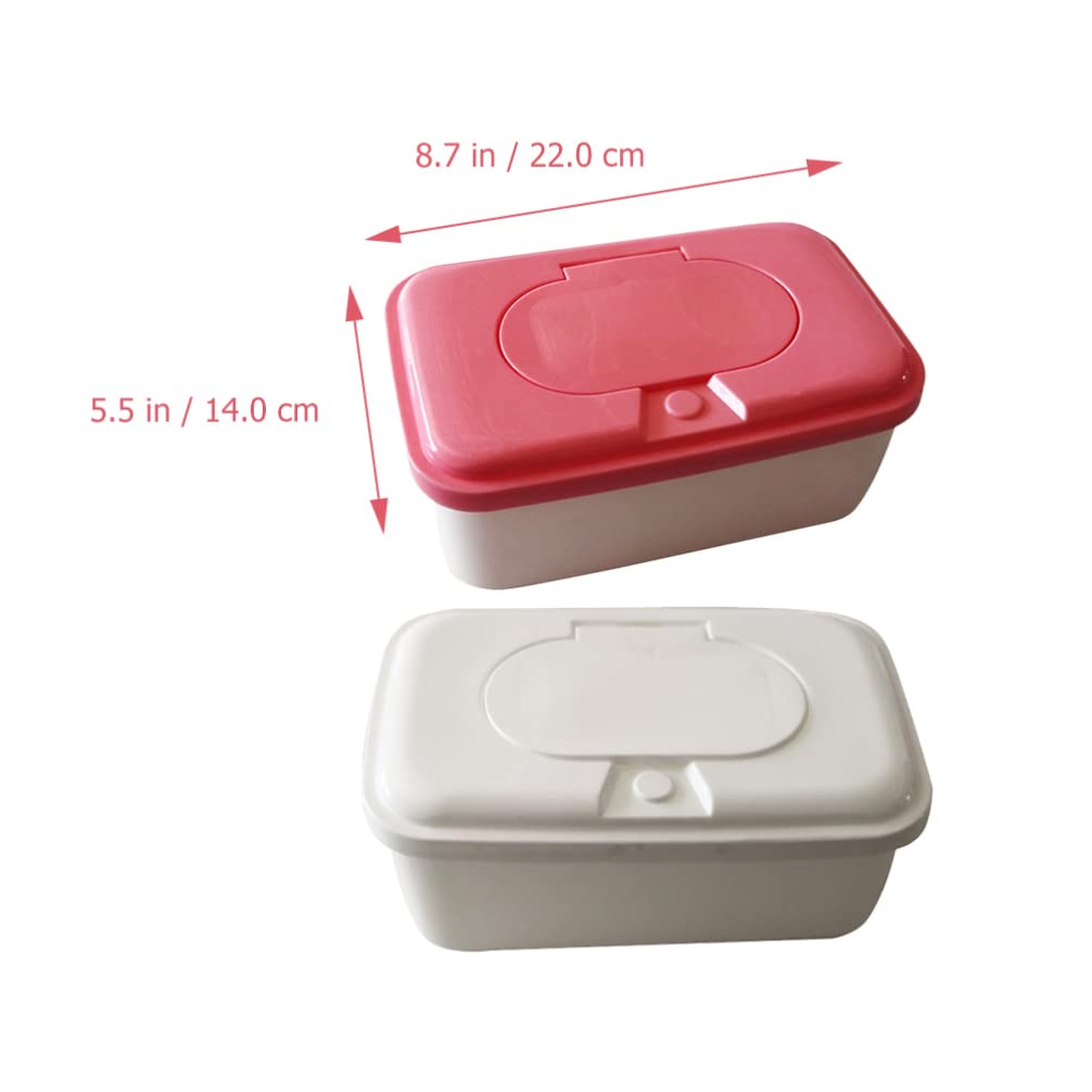 Baby Wipes Dispenser Portable Refillable: 2pcs Toddler Wipe Holder Baby Wipes Container Reusable Wipes Case Baby Travel Box Random Color