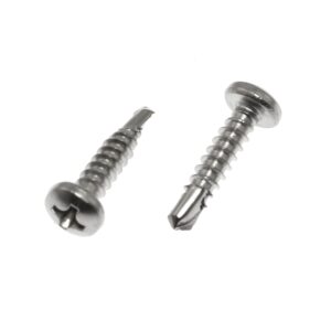 maxmoral 50pcs 304 stainless screws, self tapping screws, 6 x 5/8'' pan head screws, pan head self drilling screws, self-tapping sheet metal tek screws