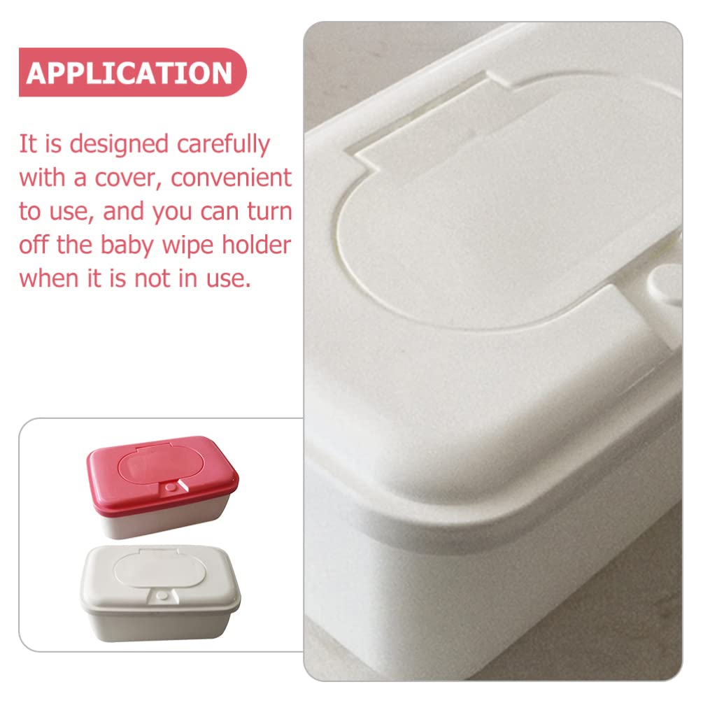 Baby Wipes Dispenser Portable Refillable: 2pcs Toddler Wipe Holder Baby Wipes Container Reusable Wipes Case Baby Travel Box Random Color