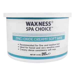 waxness spa choice zinc oxide creamy soft wax 14 oz / 397 ml