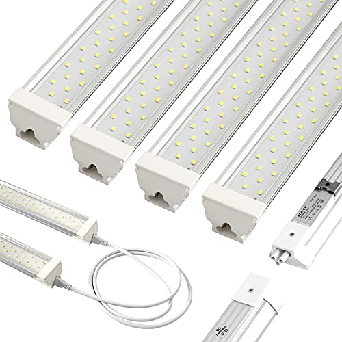 SZHLUX 4FT Led Shop Light for Garage, (50W x 4 Pack)5000K 7000LM Linkable Super Bright Led Garage Lights, Basement Warehouse Workshop Work Ceiling Panel Fluorescent Strip Daylight Bulbs Fixtures