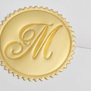 PaperDirect Gold Foil Letter M Monogram Seals, Envelope Accessories, Set of 100