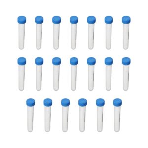 auniwaig 100pcs 10ml plastic centrifuge tubes test tube round bottom with screw-on cap for yeast specimen sample lab