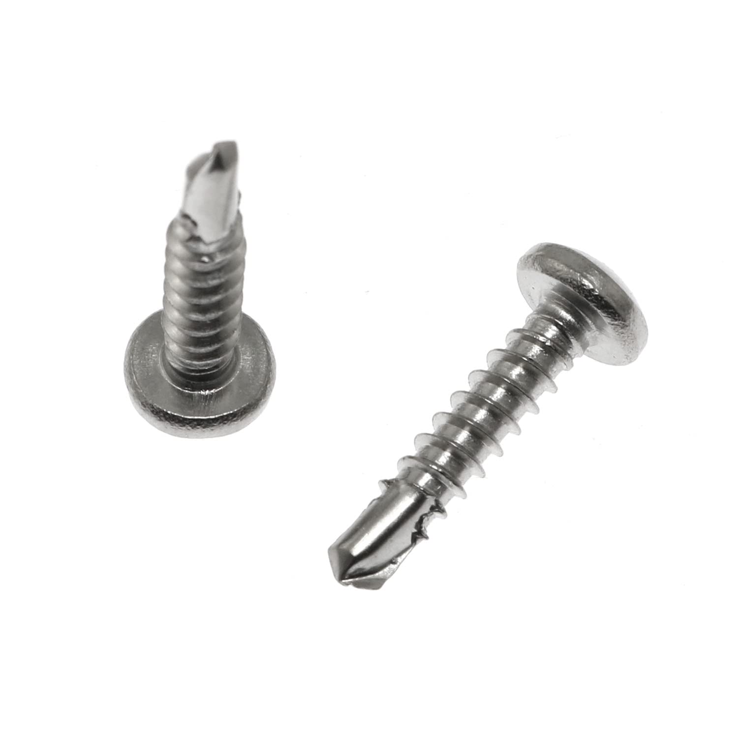 Maxmoral 50PCS 304 Stainless Screws, Self Tapping Screws, 6 x 5/8'' Pan Head Screws, Pan Head Self Drilling Screws, Self-Tapping Sheet Metal Tek Screws