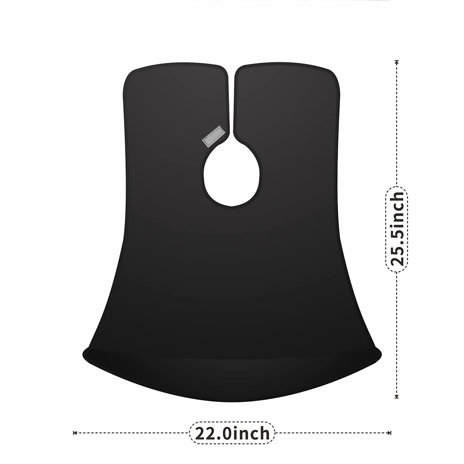 Beard Bib, Beard Apron Foldable Multi-Purpose Shaving Bib, Waterproof shaving cloth set non-stick beard shawl, Suitable for all men's gifts (black)