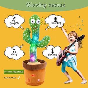 FATIRO Dancing Cactus Toys, [Upgraded] Talking Cactus Toy, Can Twist Body Imitate Speech Sing English Songs Repeat What You Say, Dancing Cactus Toy with Lighting, Funny Creative Kids Toy