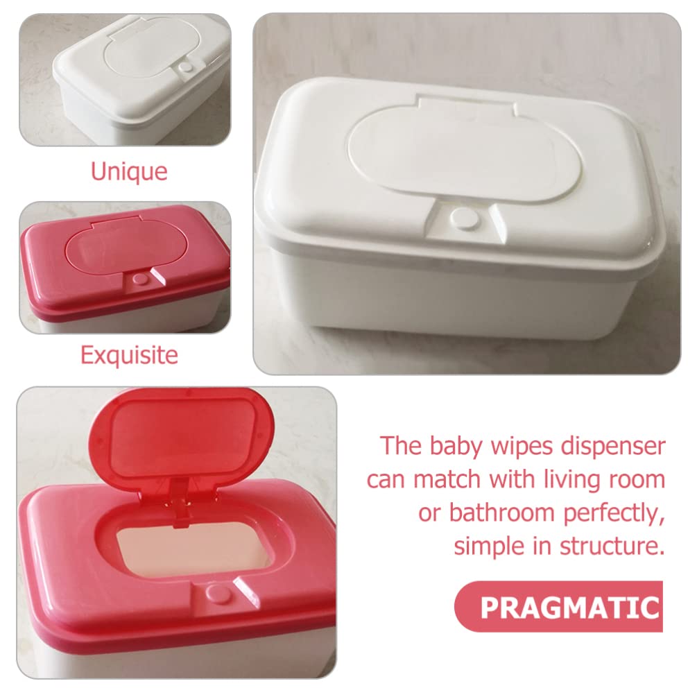 Baby Wipes Dispenser Portable Refillable: 2pcs Toddler Wipe Holder Baby Wipes Container Reusable Wipes Case Baby Travel Box Random Color