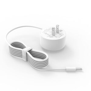 ul listed 15w ac charger fit for google-home-hub, nest-hub (2nd gen) ga01331-us smart voice speaker wall power cable supply adapter cord (not fit google home)