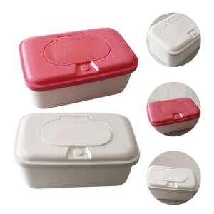 Baby Wipes Dispenser Portable Refillable: 2pcs Toddler Wipe Holder Baby Wipes Container Reusable Wipes Case Baby Travel Box Random Color