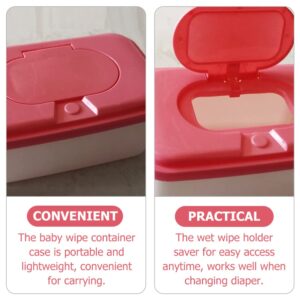 Baby Wipes Dispenser Portable Refillable: 2pcs Toddler Wipe Holder Baby Wipes Container Reusable Wipes Case Baby Travel Box Random Color