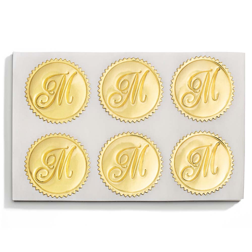 PaperDirect Gold Foil Letter M Monogram Seals, Envelope Accessories, Set of 100