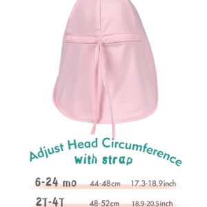 Camptrace Baby Swim Hat UPF 50+ UV Protection Sun Hat Baby Beach Hat for Baby Boys Girls Light Pink