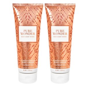 bath & body works strawberry soda ultimate hydration body cream for women 8 fl oz 2- pack (pure wonder)