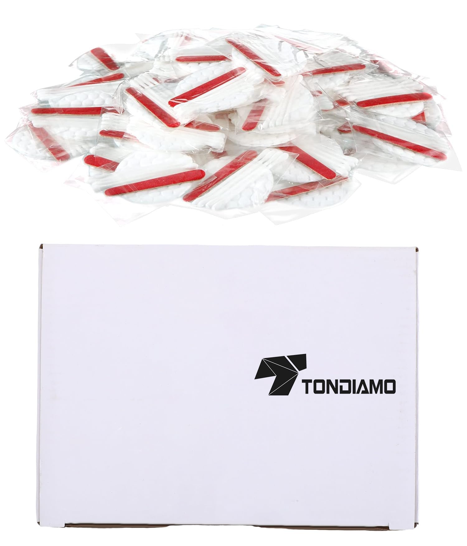 Tondiamo 100 Pieces Hotel Vanity Kit Individually Wrapped Hotel Amenities Disposable Travel Size Hospitality Supplies, Each Includes 2 Cotton Pads 4 Cotton Swabs Nail File for Motels Makeup Toiletry