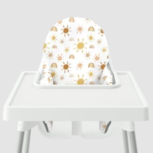 yeah baby goods cushion cover for the ikea antilop highchair (mr golden sun-cover and cushion insert)