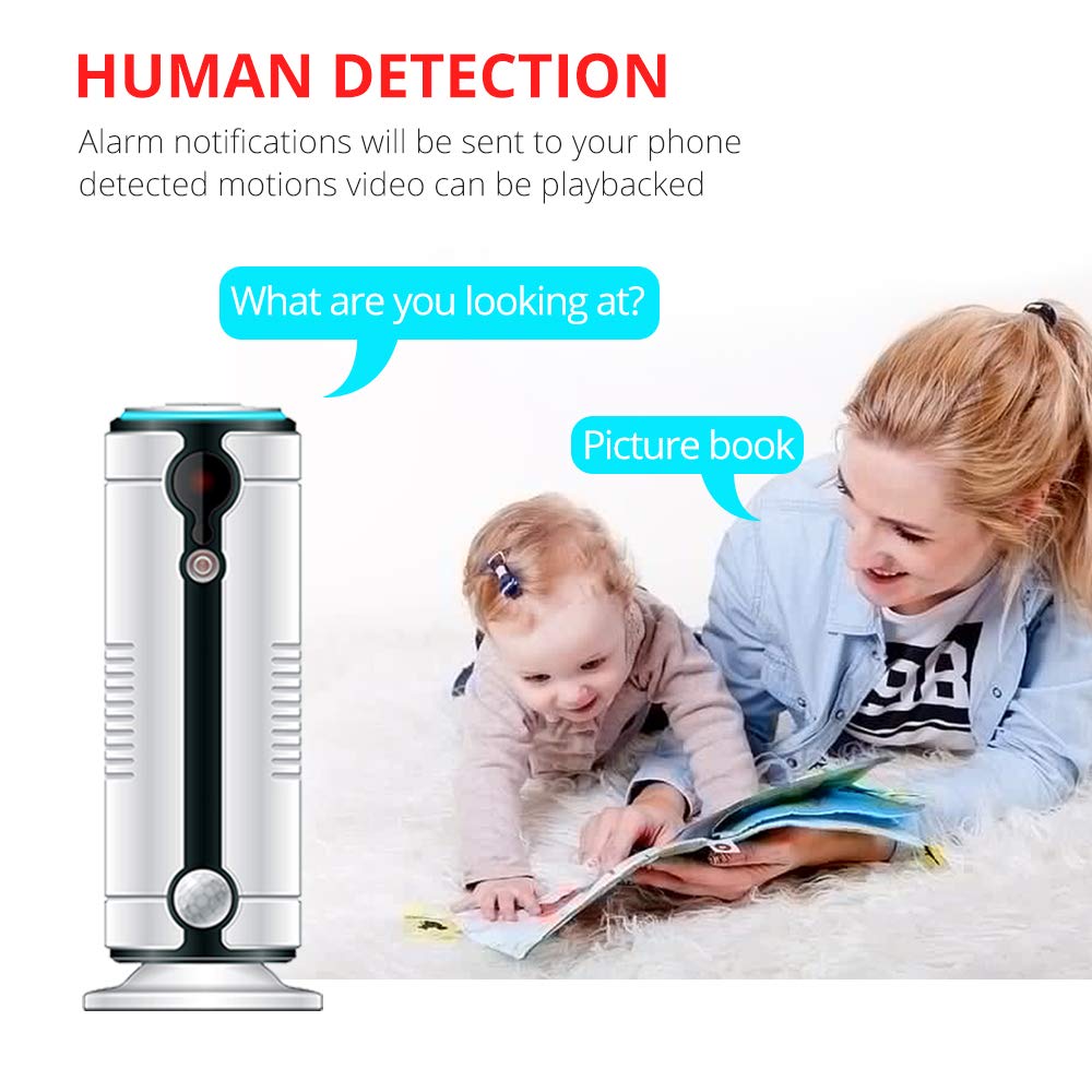 PjxerdQ 3G and WiFi IP Surveillance Camera High Resolution 720p HD Indoor Camera with Night Vision, Sound Detection, Motion Sensor, Bidirectional Audio for Baby Pet Children with App