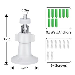 Wall Mount for All Arlo Camera, Arlo Ultra, Arlo Essential, eufyCam E/2C, Ultra/Ultra 2, & Others - Ring Stick Up Cam Battery with 1/4 Screw Head （Camera not Included）(3pcs)