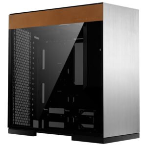 geometric future m8 cowboy mid tower e-atx/atx gaming case, aluminum/cowhide/glass/1.0mm steel, vertical air tunnel design, support type c, 420/360 radiator, vertical gpu mount, geo-m8-cow(case only)…