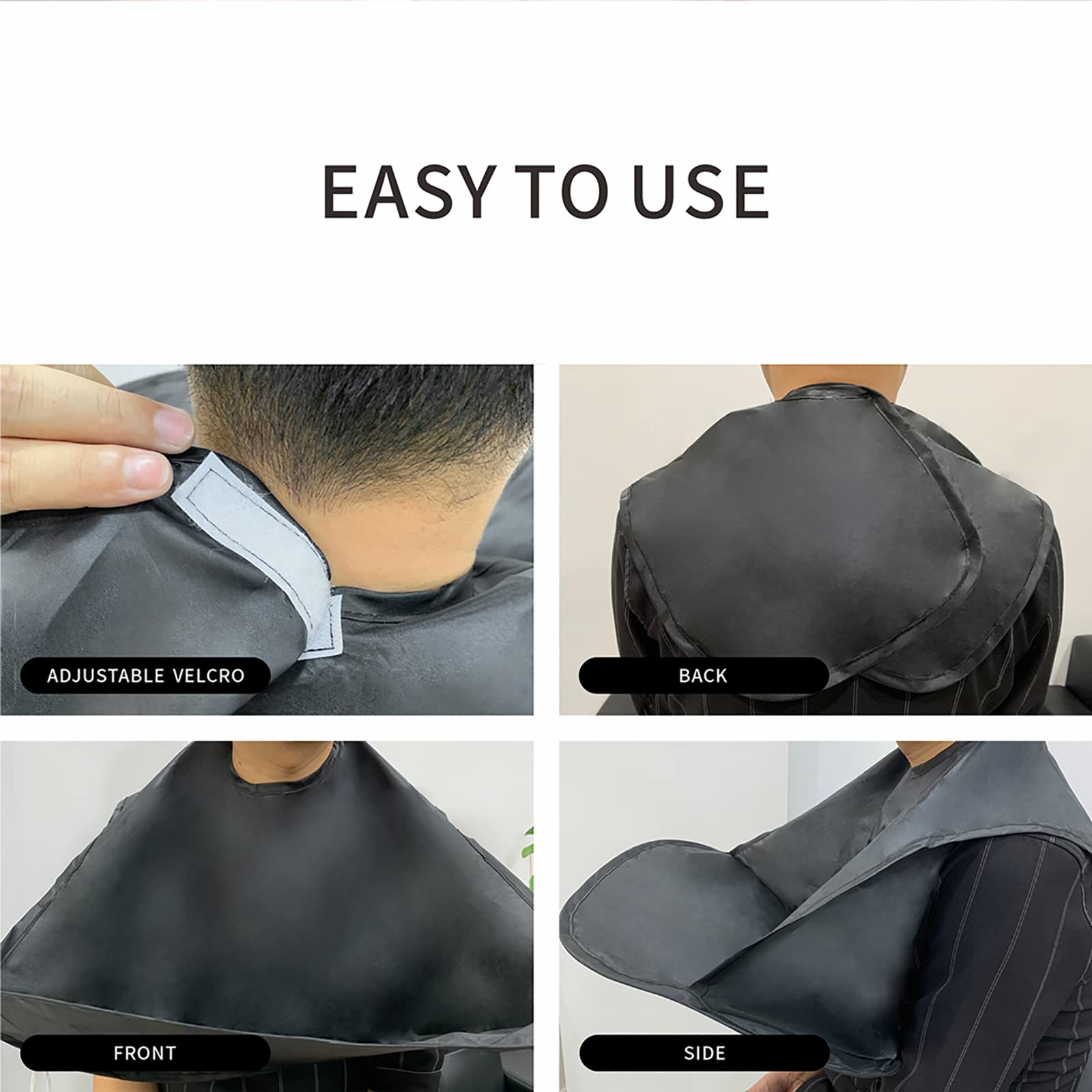 Beard Bib, Beard Apron Foldable Multi-Purpose Shaving Bib, Waterproof shaving cloth set non-stick beard shawl, Suitable for all men's gifts (black)