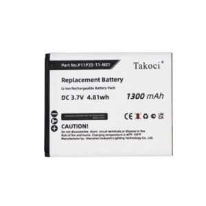 TAKOCI Replacement Battery for Texas Instruments TI-84 Plus CE, TI-84 CE, fits Part No 3.7L12005SPA, P11P35-11-N01, 3.7V 1300mAh