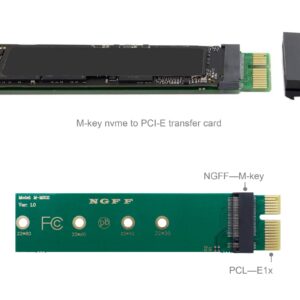 Create idea 2pcs M.2 NVME SSD to PCIEX1 Adapter M Key Interface Card Test Card for XP941 SM951 PM951 960 EVO SSD Support 2230/2242/2260/2280 Solid State Drive