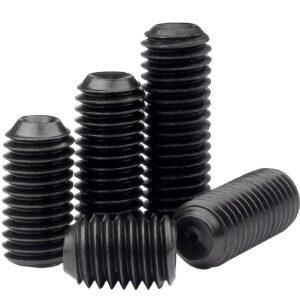 monsterbolts - #4-48 x 1/8" cup point set screws, asme b18.3, alloy steel, black oxide, 10 pack