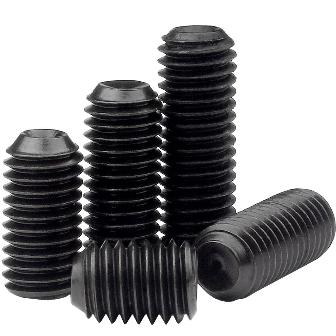 MonsterBolts - #4-48 x 1/8" Cup Point Set Screws, ASME B18.3, Alloy Steel, Black Oxide, 10 Pack