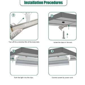 SZHLUX 4FT Led Shop Light for Garage, (50W x 4 Pack)5000K 7000LM Linkable Super Bright Led Garage Lights, Basement Warehouse Workshop Work Ceiling Panel Fluorescent Strip Daylight Bulbs Fixtures