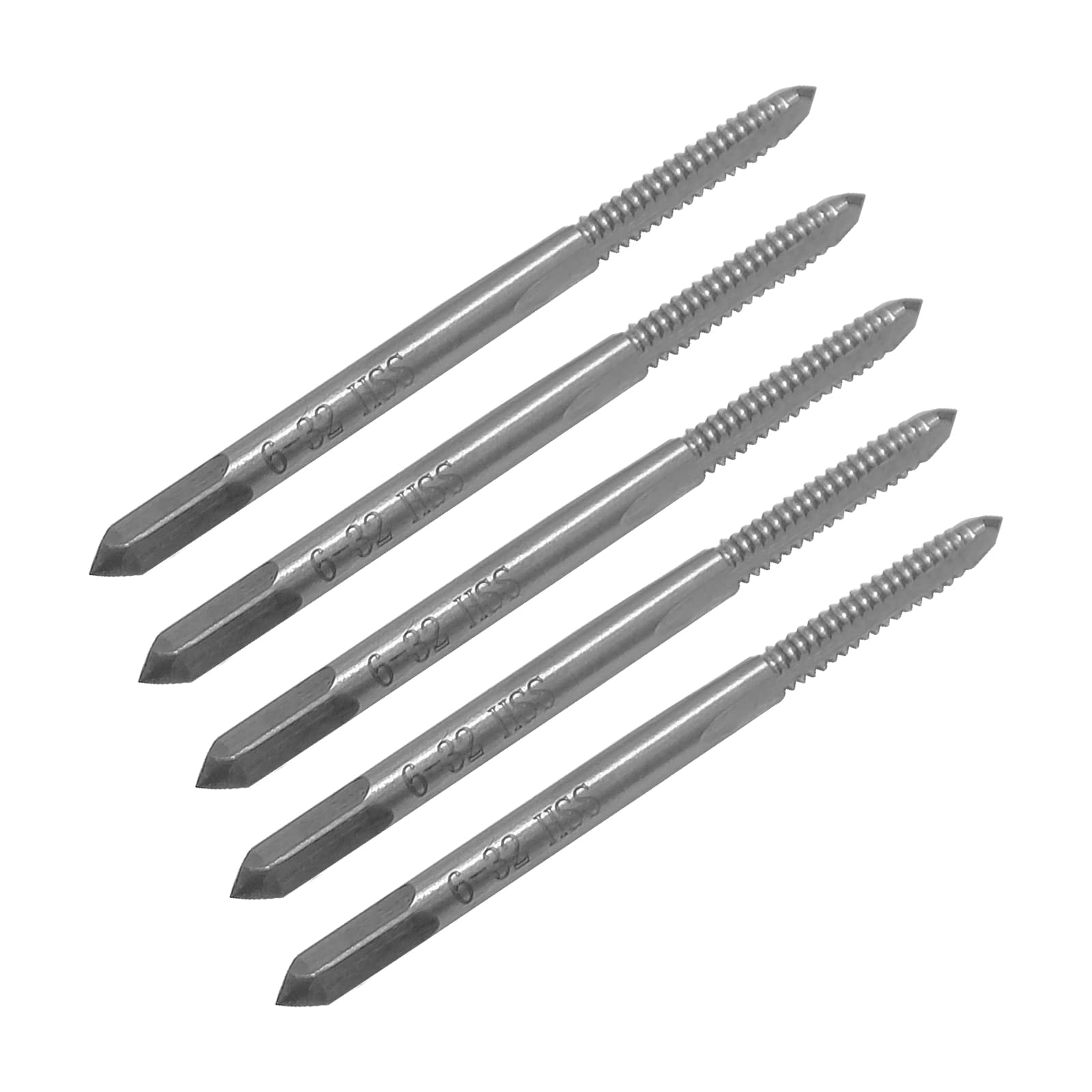 6-32 UNC Machine Tap Thread Pitch 2B Class 3 Flutes High Speed Steel (5pcs)