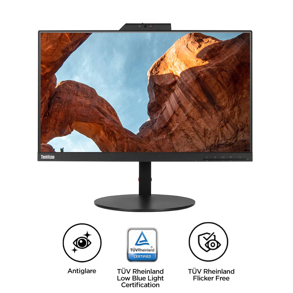 Lenovo ThinkVision T22v-10 21.5 inch LED lit VoIP Monitor FHD, IPS Edgeless HDMI, VGA, DP ports (Renewed)