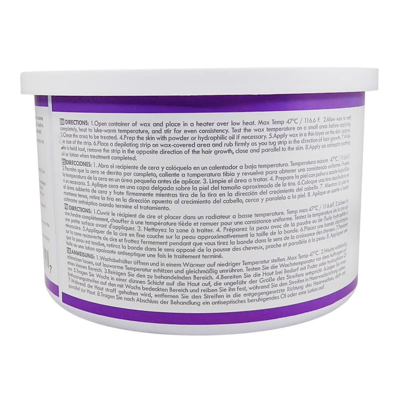 Waxness Spa Choice Rosin Free Gel Soft Wax Lavender 14 oz / 397 ml