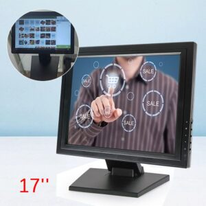 Aohuada USB Portable Computer Touch Screen Monitor 15/17 Inch Interface Pos Stand Computer Display Touch Screen Led Monitor (17 inch with Speaker and HDMI)