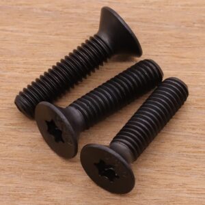 M6-1.0 x 30mm Flat Countersunk Head Torx Security Machine Screws Bolts, Black Oxide Finish, 10.9 Grade Alloy Steel, Full Thread, Pack of 30