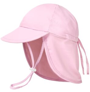 camptrace baby swim hat upf 50+ uv protection sun hat baby beach hat for baby boys girls light pink