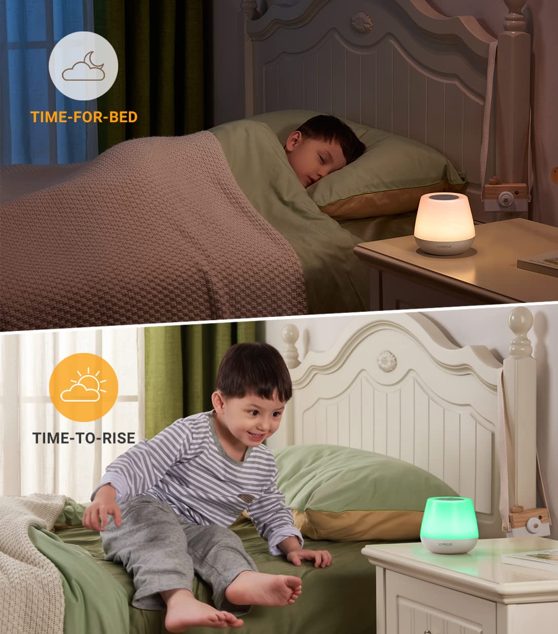 Lyridz Nursery Night Light for Babies, LED Rechargeable Bedside Touch Sensor Lamp for Kids Breastfeeding, 2 Colors Dimmable Egg Night Light, Timer, 2500mAh Lithium Battery