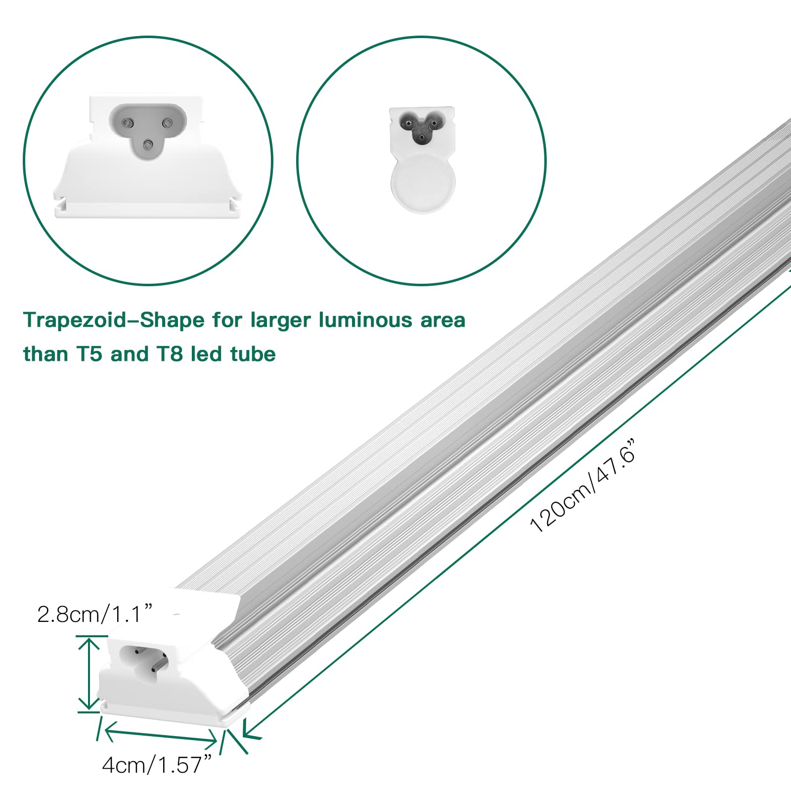 SZHLUX 4FT Led Shop Light for Garage, (50W x 4 Pack)5000K 7000LM Linkable Super Bright Led Garage Lights, Basement Warehouse Workshop Work Ceiling Panel Fluorescent Strip Daylight Bulbs Fixtures